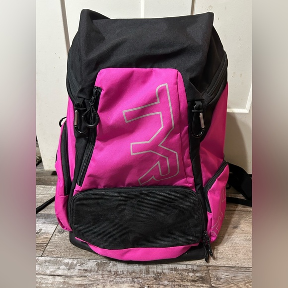 TYR | Bags | Tyr Alliance 45l Swim Aquatics Black Pink Backpack Bag ...